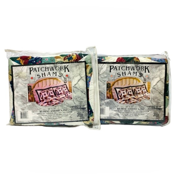 Pem America Inc. | Bedding | Vintage Pair Green Star Wedding Ring ...